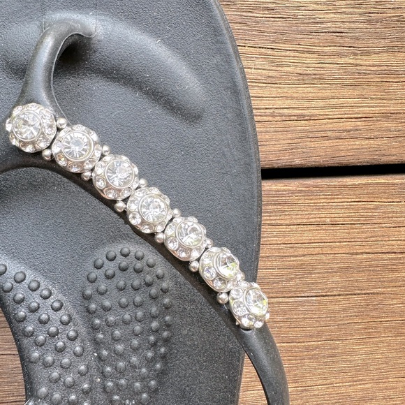 OKA b. | Shoes | Oka B Rhinestone Resortwear Flip Flops | Poshmark